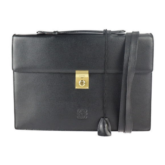 Loewe | Bags | Loewe Business Bag Leather Black 2way Briefcase Document ...